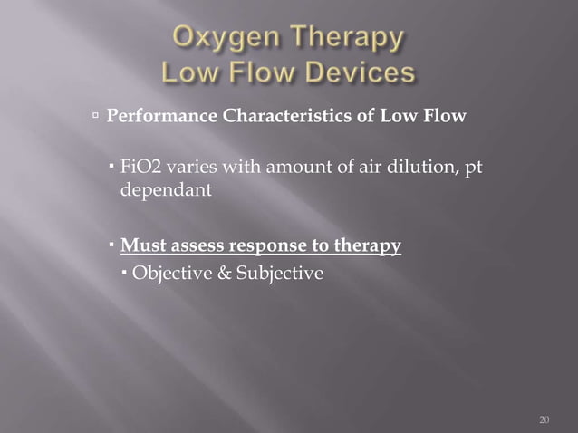 Oxygen Therapy Transport Delivery Copd Hypoxic Drive | PPTX | Lung and ...