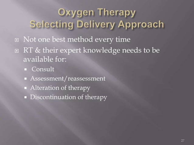 Oxygen Therapy Transport Delivery Copd Hypoxic Drive | PPTX | Lung and ...