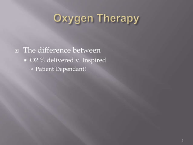 Oxygen Therapy Transport Delivery Copd Hypoxic Drive | PPTX | Lung and ...