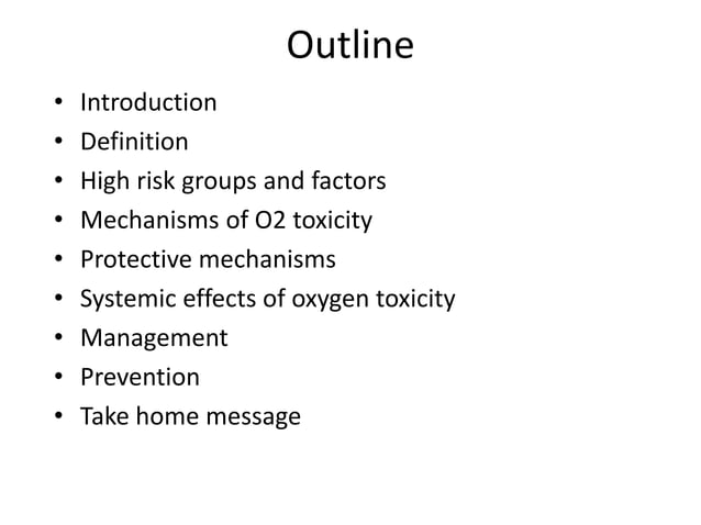 Oxygen toxicity and it’s mechanism | PPTX