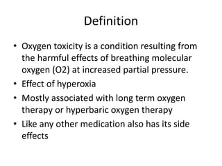 Oxygen toxicity and it’s mechanism | PPTX