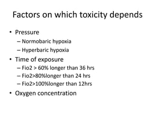 Oxygen toxicity and it’s mechanism | PPTX