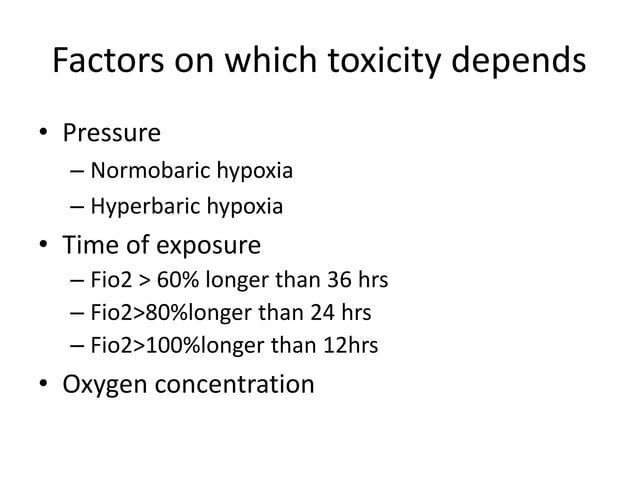 Oxygen toxicity and it’s mechanism | PPTX