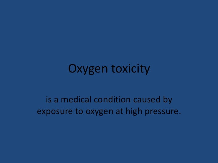 Oxygen toxicity project