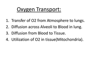 Oxygen transport | PPTX