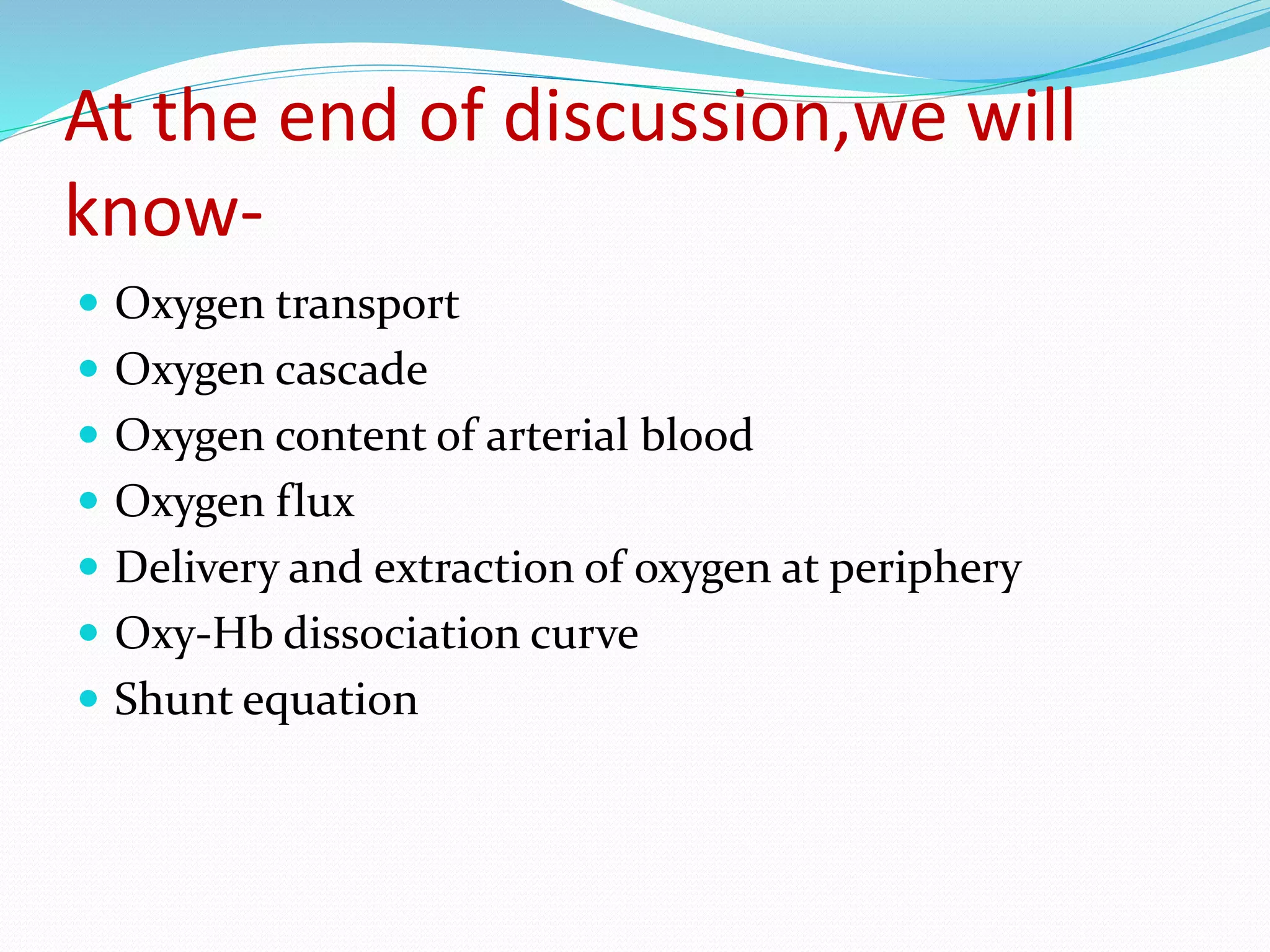 Oxygen transport | PPTX