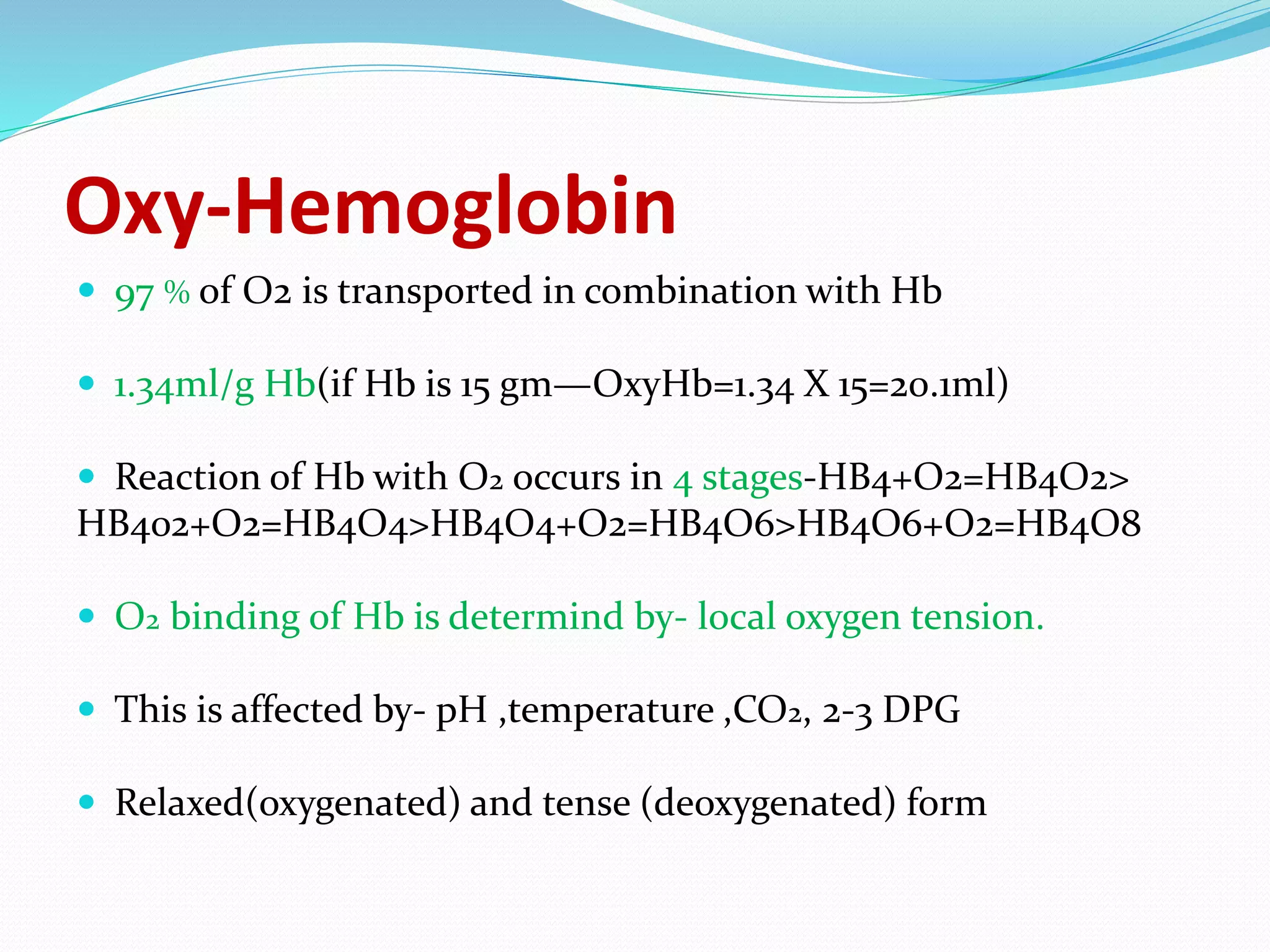 Oxygen transport | PPTX