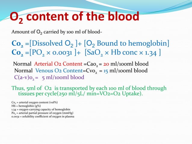 Oxygen transport | PPTX | Lung and Respiratory Health | Diseases and ...