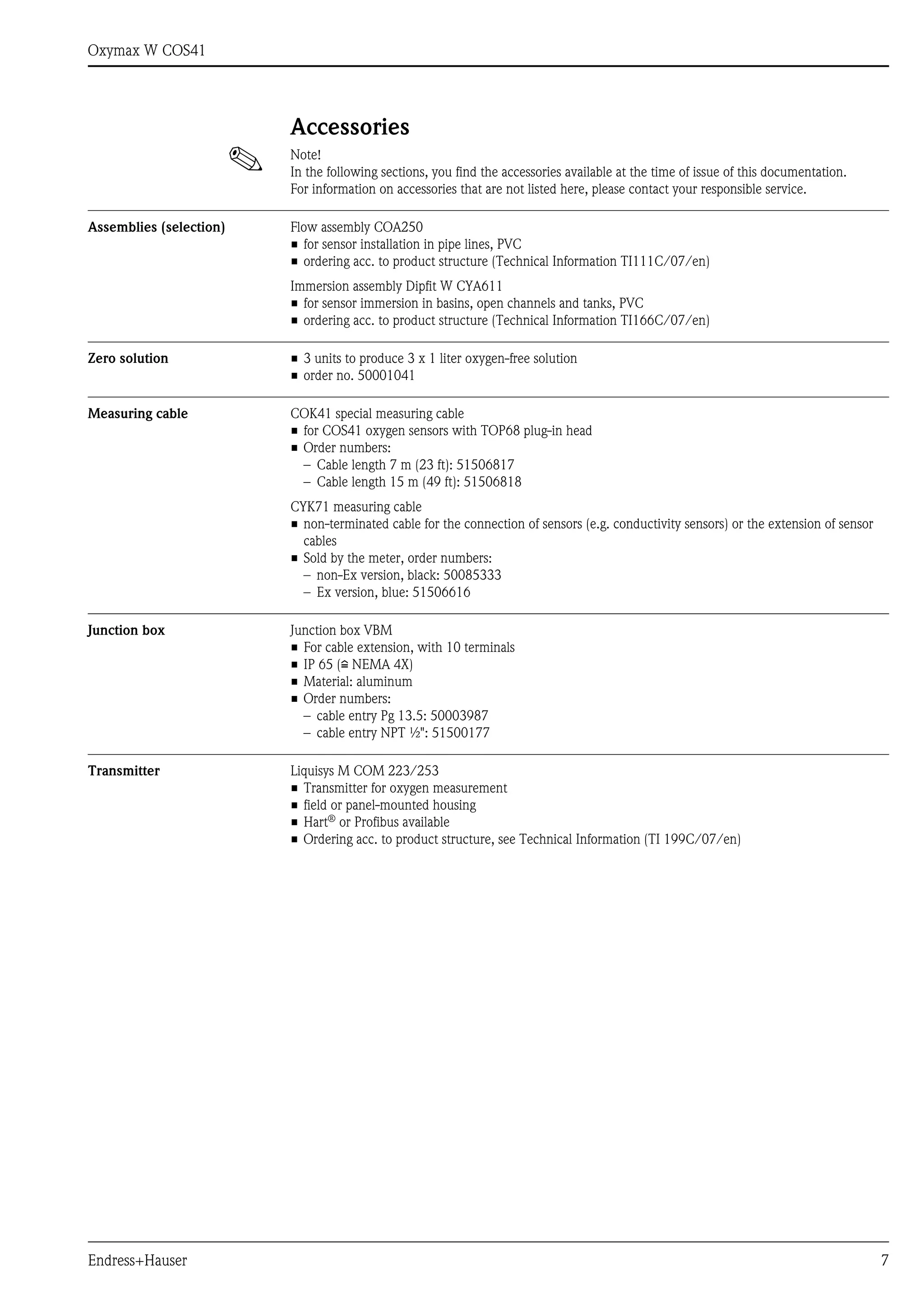 Oxymax cos41 endress+hauser datasheet-measurement of the dissolved ...