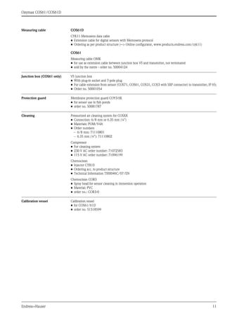 Oxymax cos61 d endress+hauser datasheet-dissolved oxygen measurement | PDF
