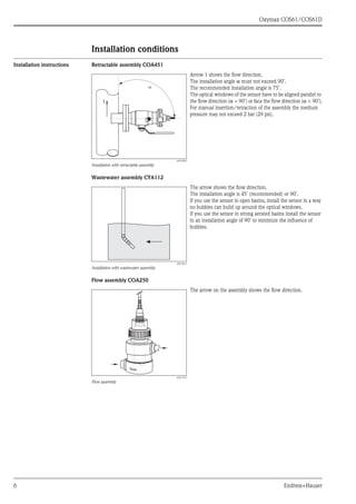 Oxymax cos61 d endress+hauser datasheet-dissolved oxygen measurement | PDF