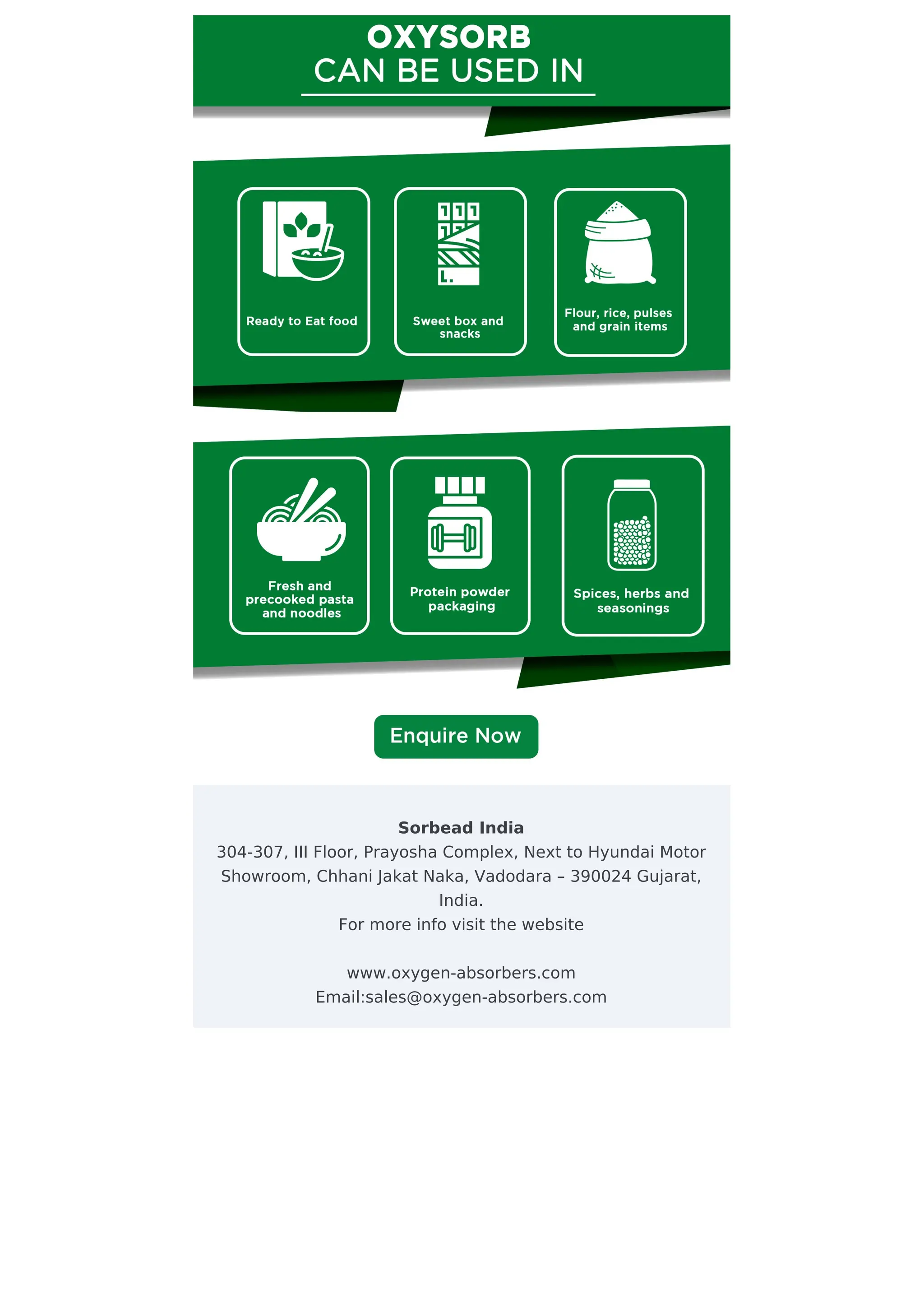 Oxygen absorber packets for food storage and packaging | PDF