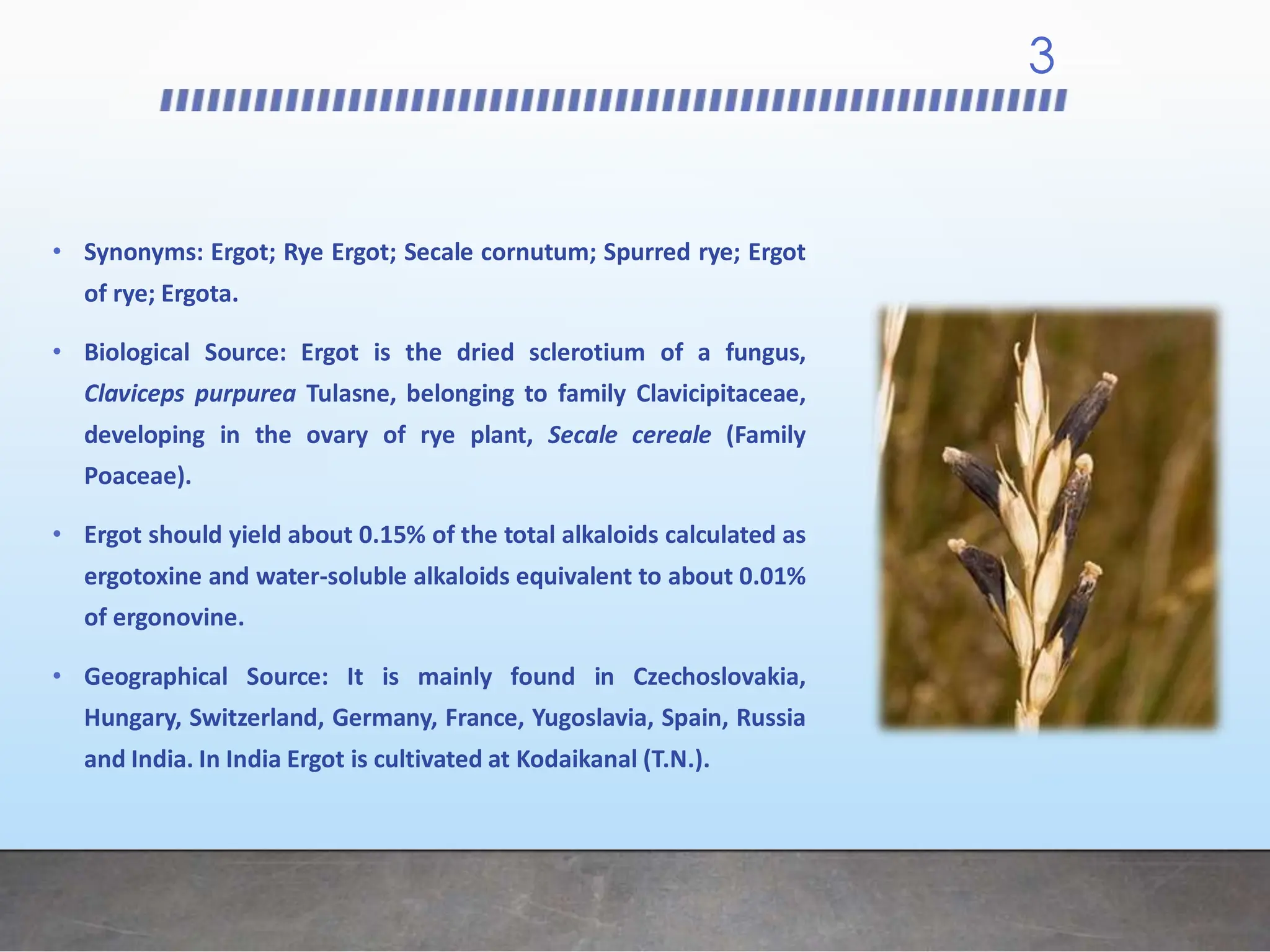 OXYTOCIC PHARMACOGNOSTIC NOTE ON ERGOT WITH LIFE CYCLE. | PDF