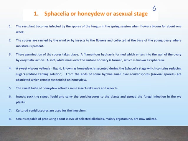 OXYTOCIC PHARMACOGNOSTIC NOTE ON ERGOT WITH LIFE CYCLE. | PDF ...