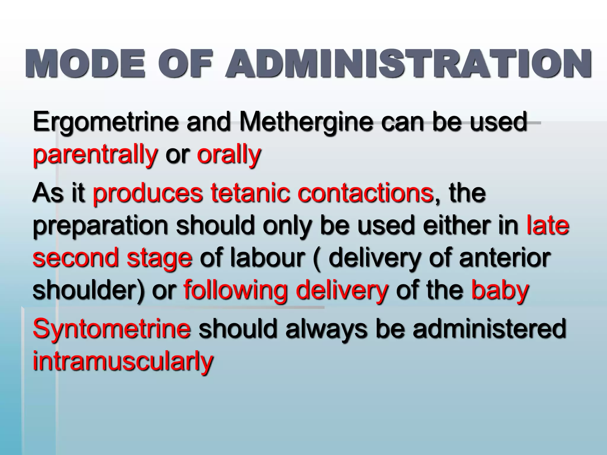 Oxytocics and tocolytics | PPT