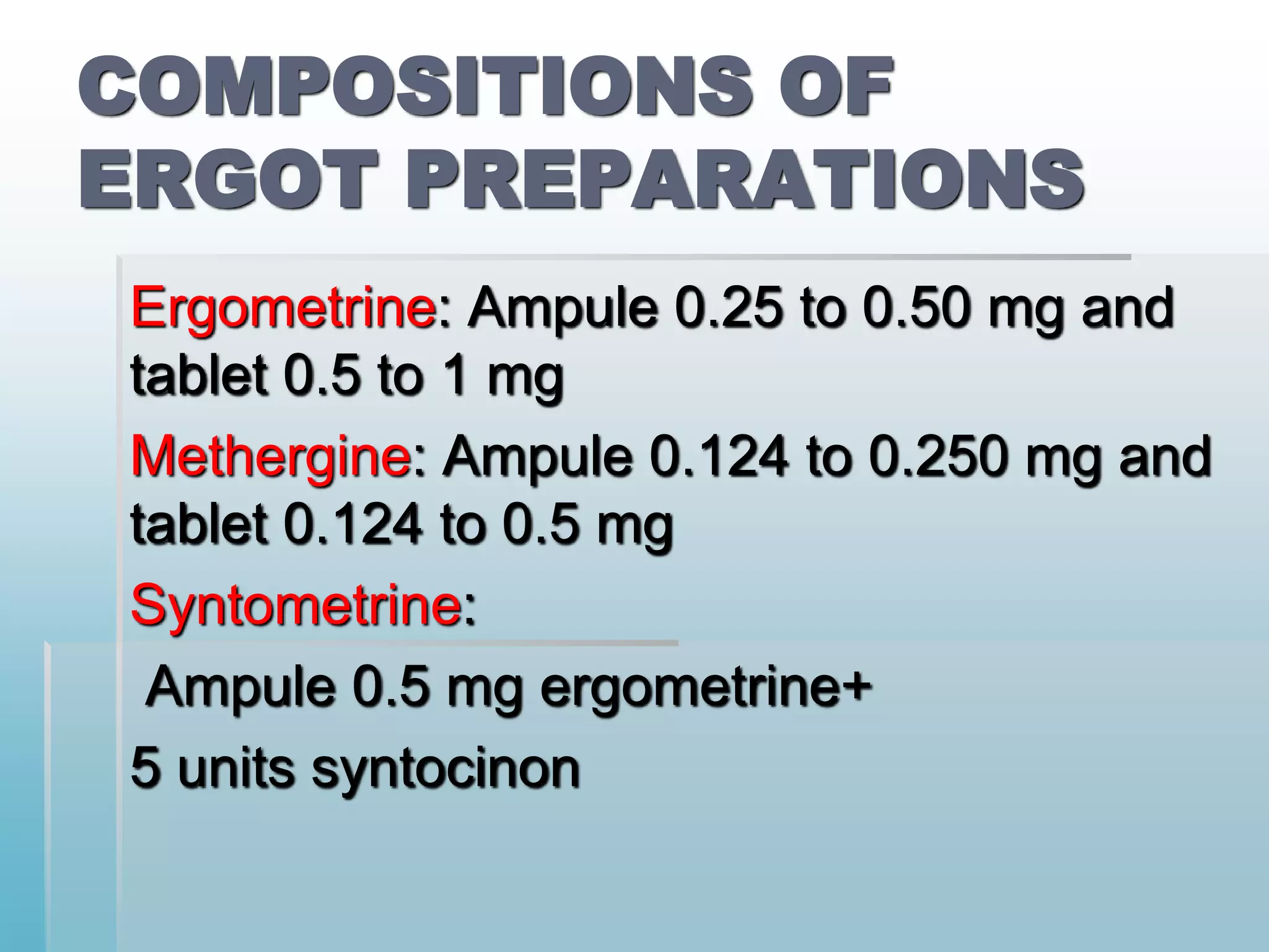 Oxytocics and tocolytics | PPT