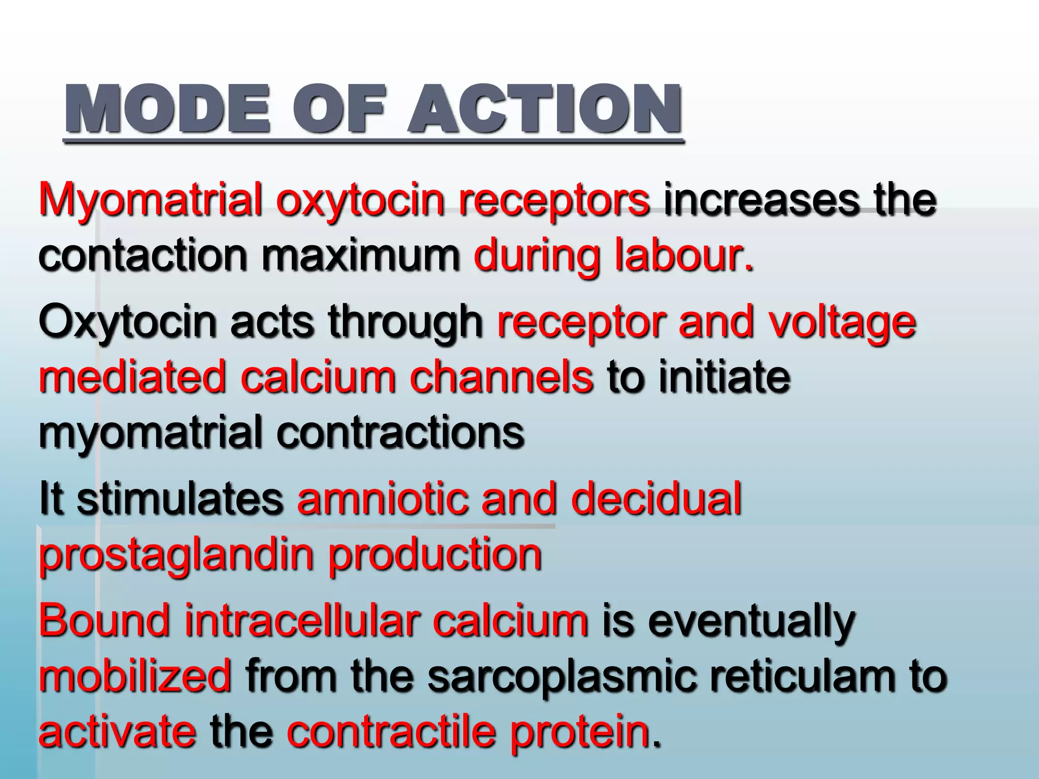 Oxytocics and tocolytics | PPT