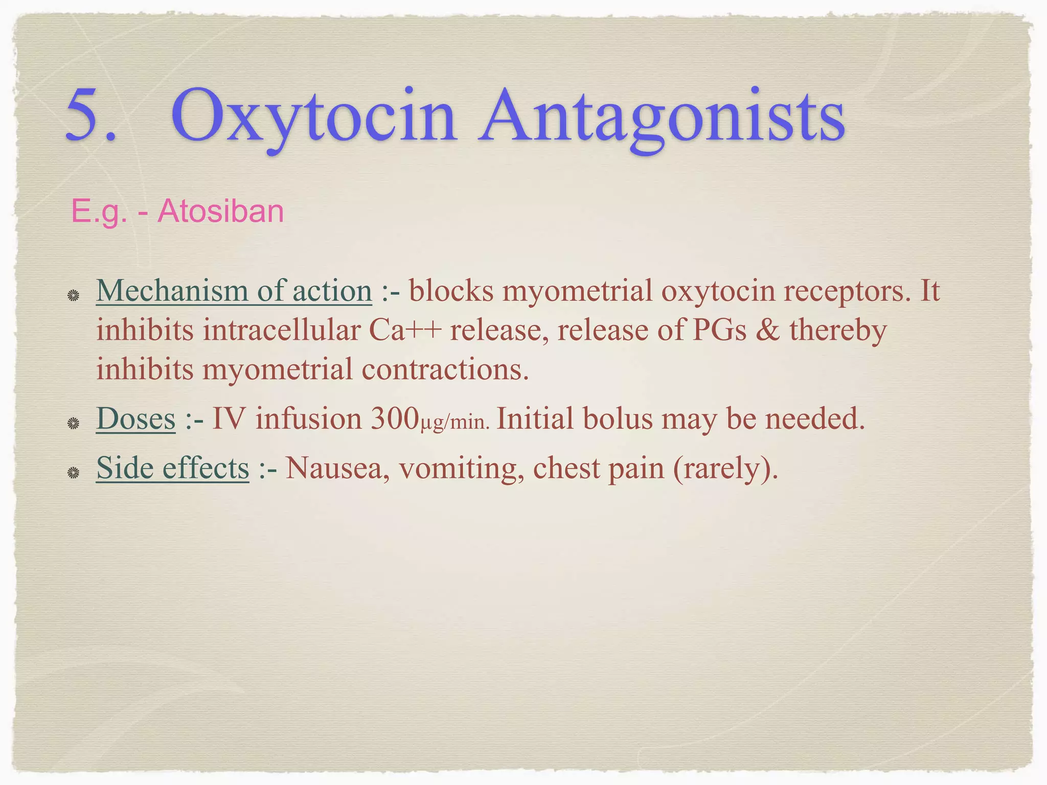 Oxytocics & Tocolytics | PPTX