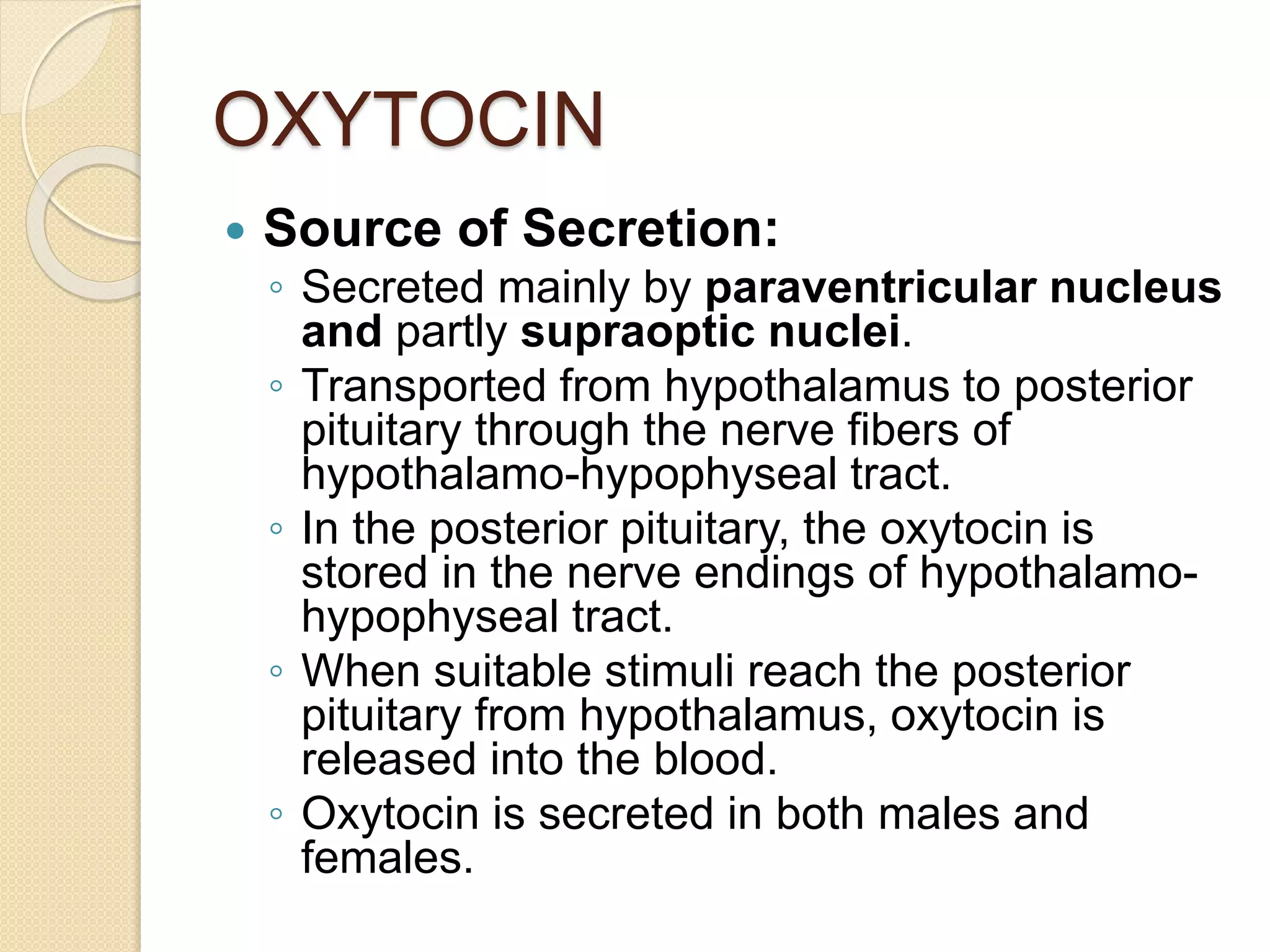 Oxytocin and vasopressin | PPTX