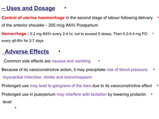 oxytocin methergin prostaglandin spinal anaesthesia.ppt
