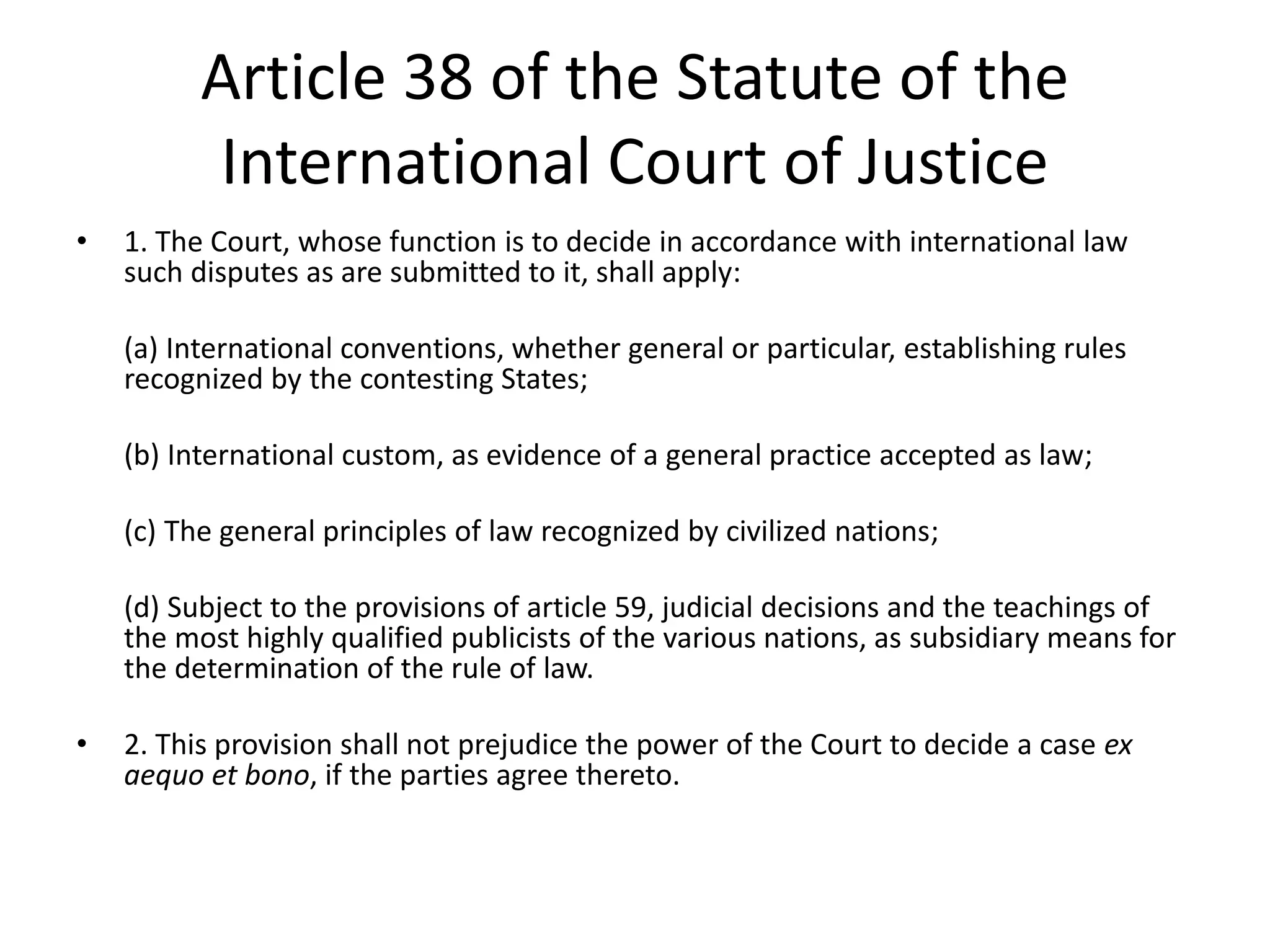 Lecture 3 sources of international law | PPTX