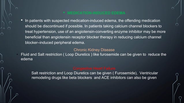 Edema and it's types ( presentation ) medicine | PDF