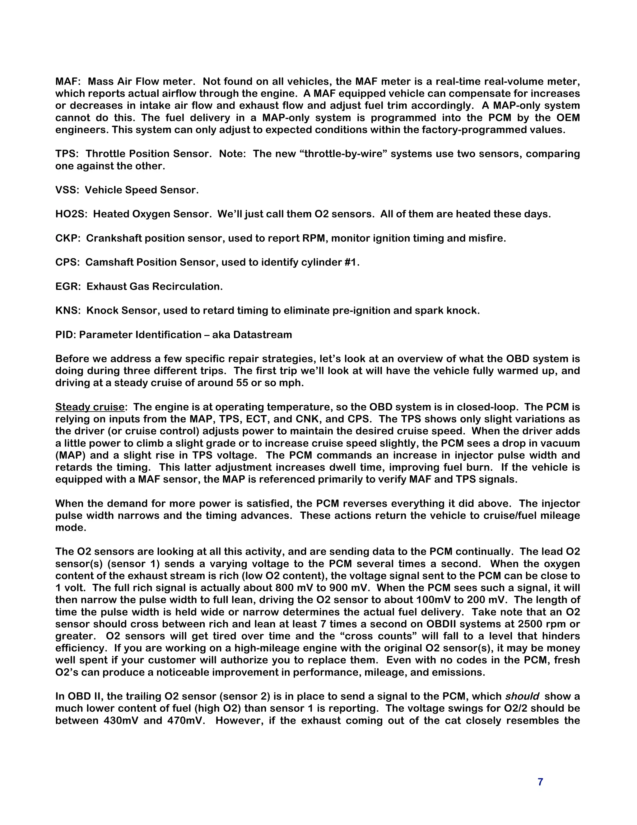 On board diagnostic ii (obd ii) | PDF