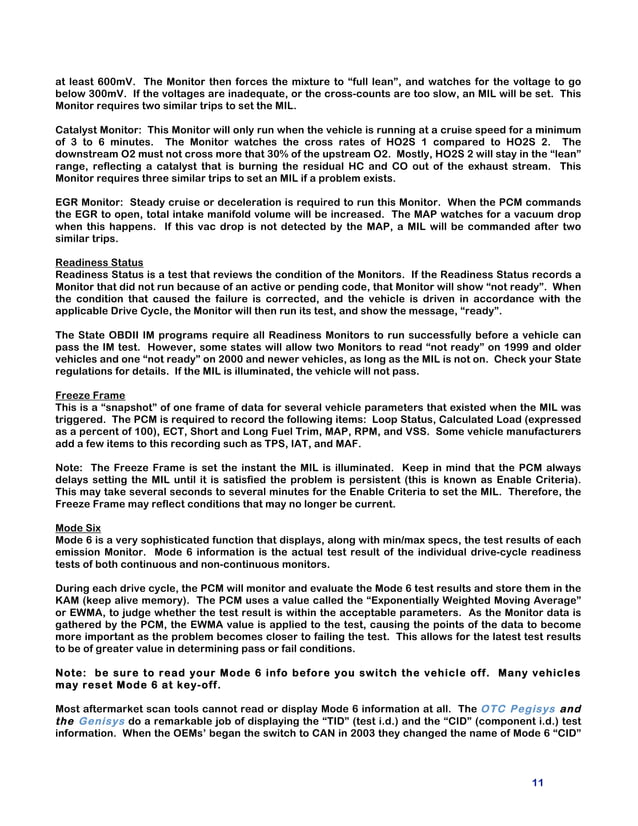 On board diagnostic ii (obd ii) | PDF