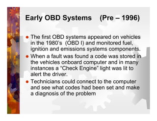 On board diagnostic ii (obd ii) | PDF