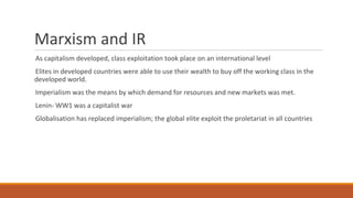 The usefulness of Marxism and Critical Theory to International ...