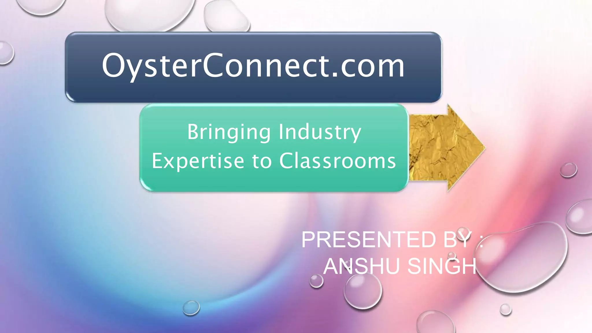 Oyster Connect ppt on summer internship | PPT