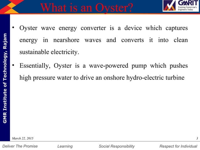 Oyster wave energy converter | PPT
