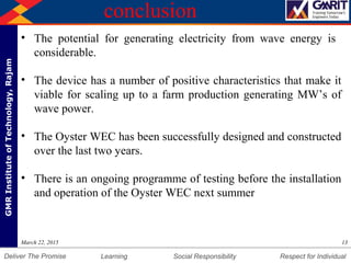 Oyster wave energy converter | PPT