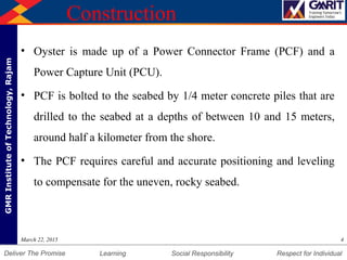 Oyster wave energy converter | PPT