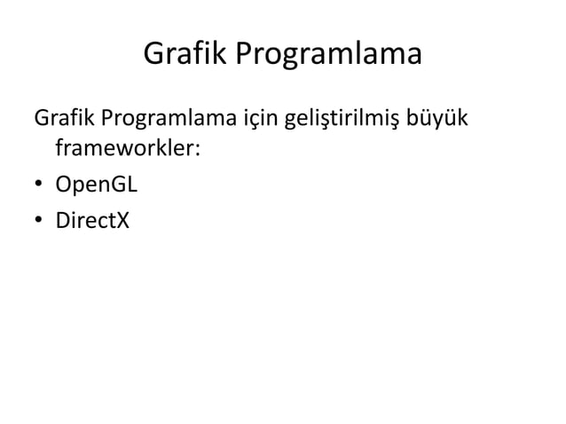 Oyun programlama | PPTX