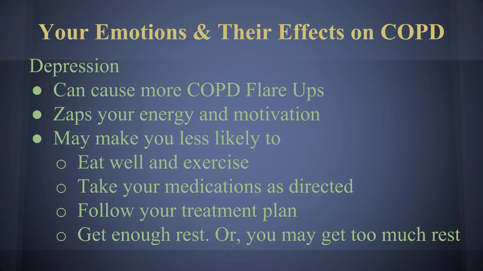 Lesson 11: stress, depression, and copd | PPT