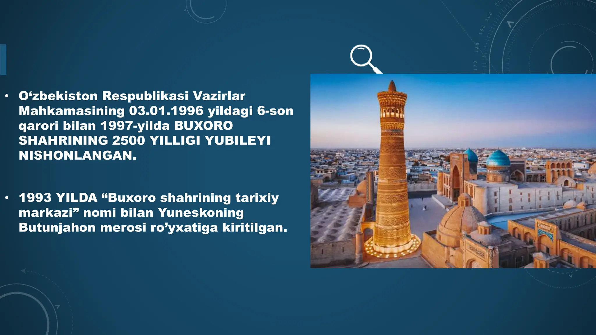 O’zbekistonda Tarixiy shaharlar yubileylarining xalqaro miqyosda keng ...