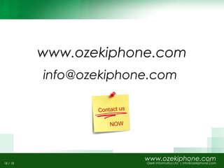 Ozeki Phone System XE - The best VoIP PBX for developers | PPT