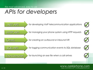 Ozeki Phone System XE - The best VoIP PBX for developers | PPT