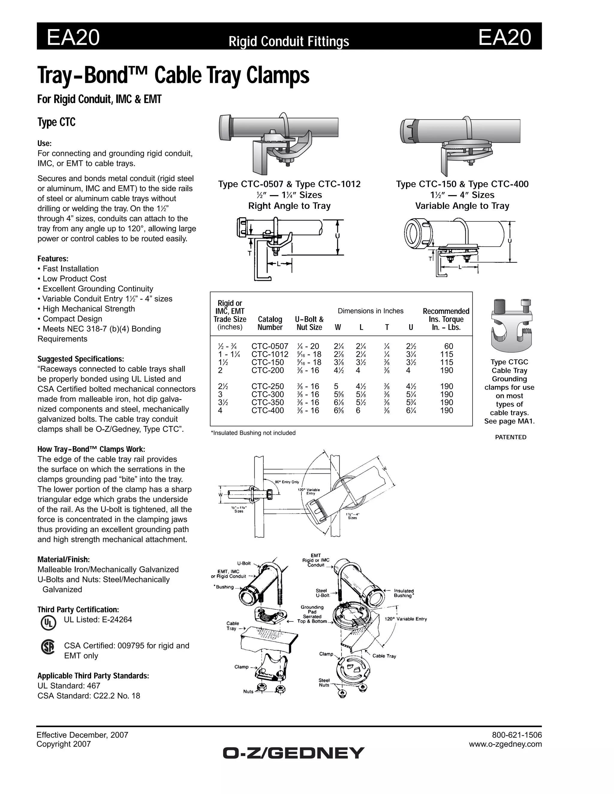 Ozg beam clamps-straps-clamps-clamp-backs-rmc-imc | PDF