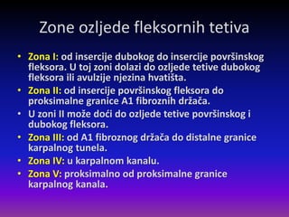 Ozljede tetiva na rukama | PPSX