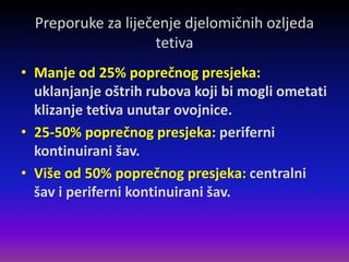 Ozljede tetiva na rukama | PPSX