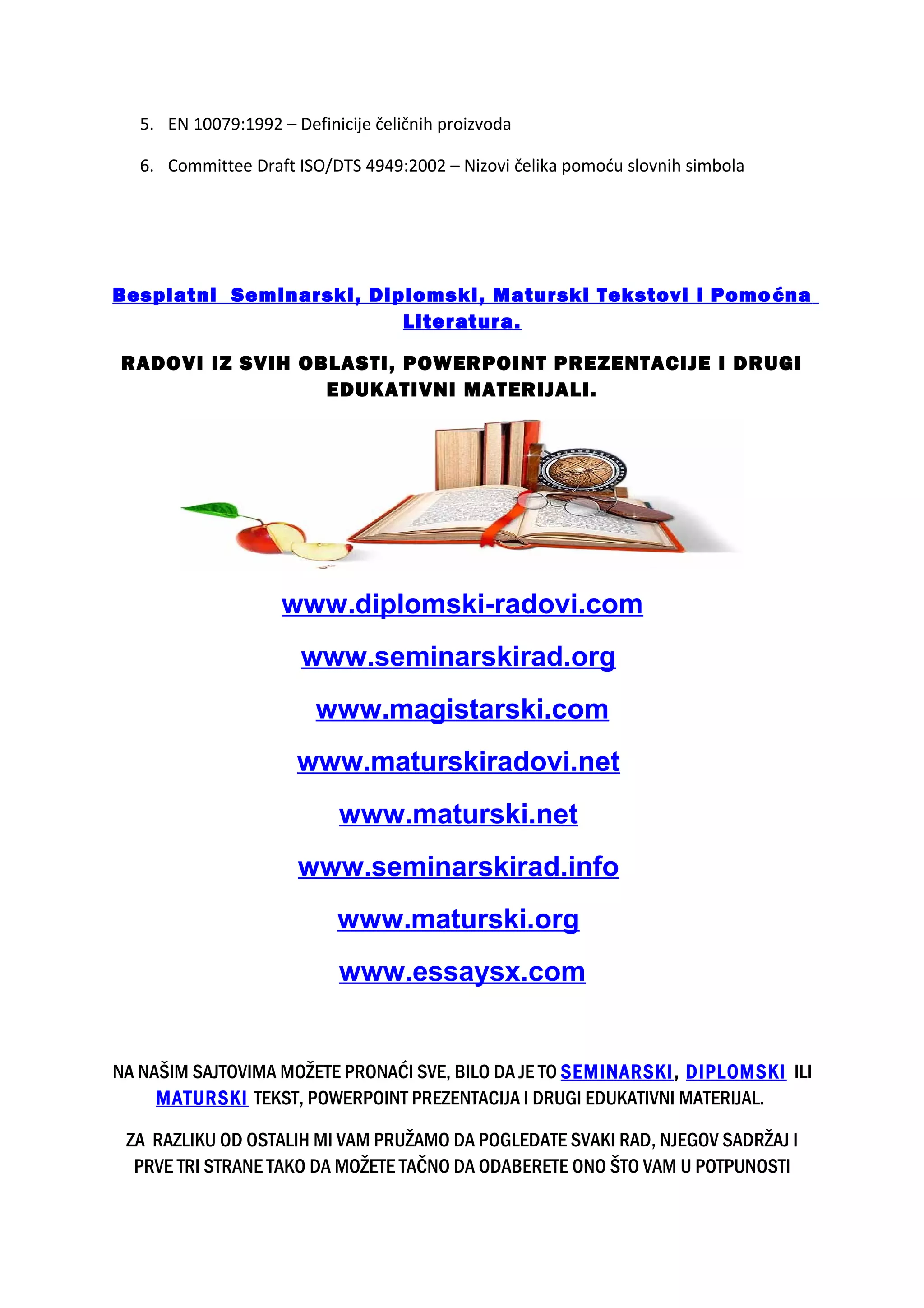 Oznacavanje celika po savremenim evropskim standardima | DOC