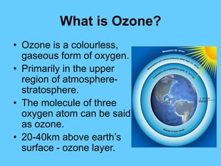 all about OZONE and ozone depletion in the atmosphere.ppt