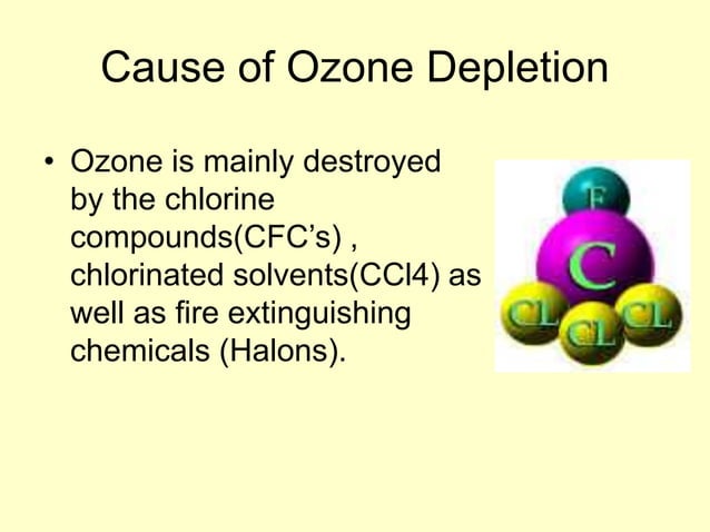 Cause of Ozone Depletion in the environment .ppt