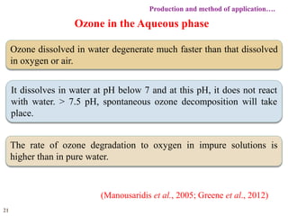 Ozone a potent antimicrobial agent for application in food industry of ...