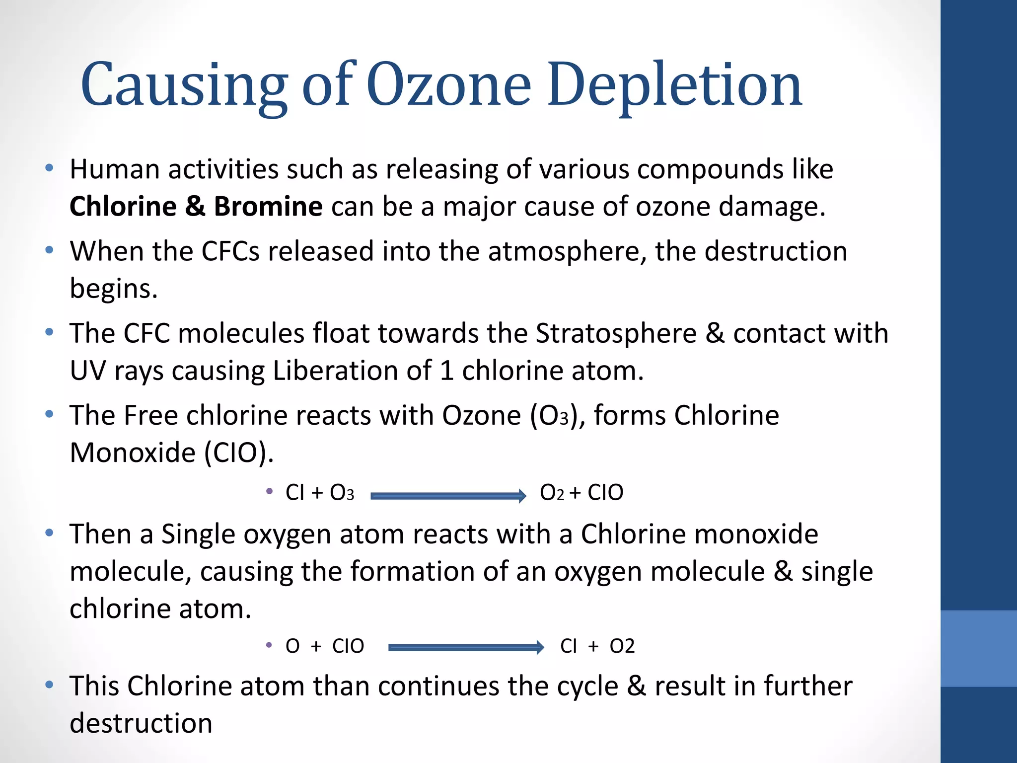 Ozone depletion (Expalined) | PPTX | Chemistry | Science
