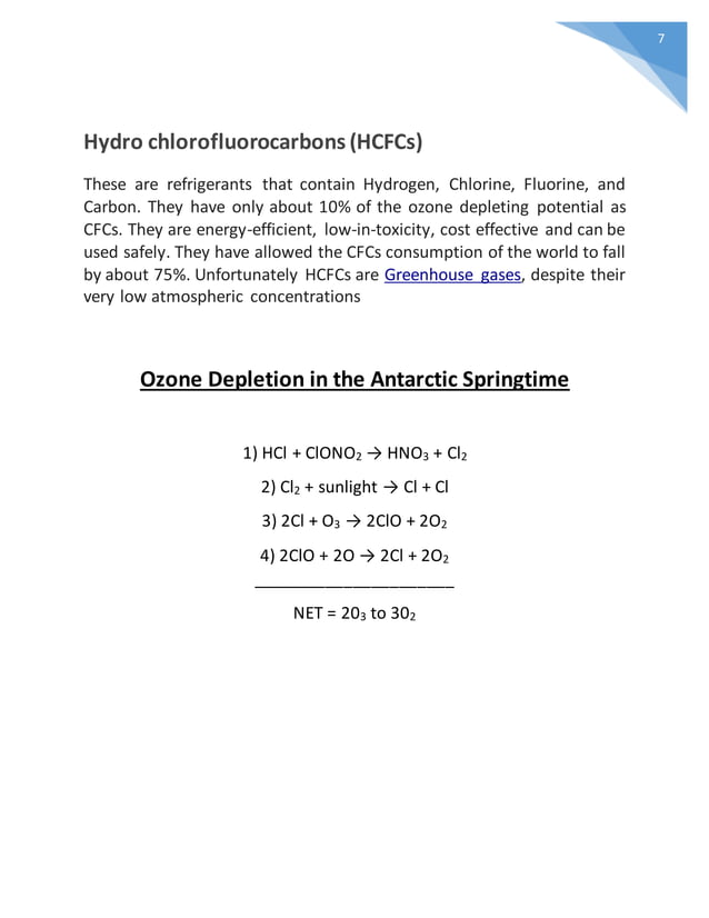 Ozone Depletion Potential of Different Refrigerants | PDF