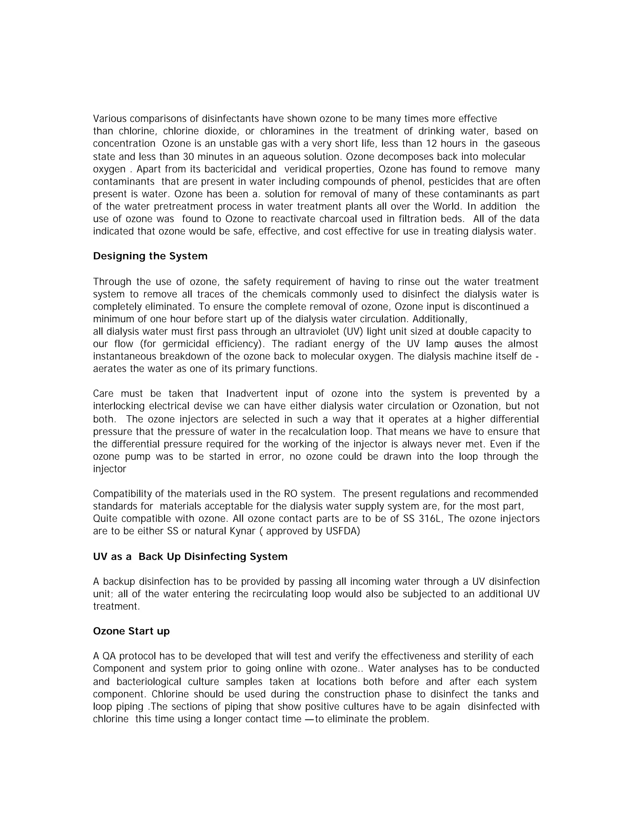 Ozone & Dialysis Water | PDF