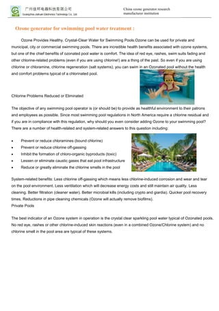 2g -5000g Ozone generator catalog from Jiahuan ozone | PDF